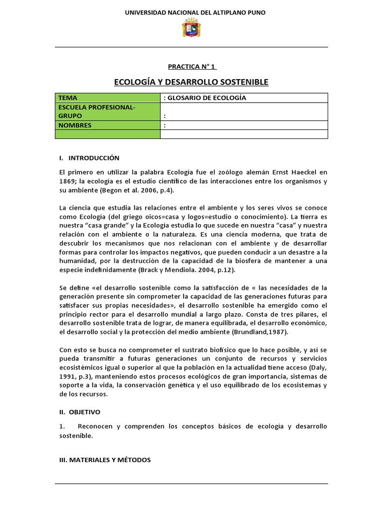 Glosario de Ecología y Sostenibilidad | PDF | Ecosistema | Ecología