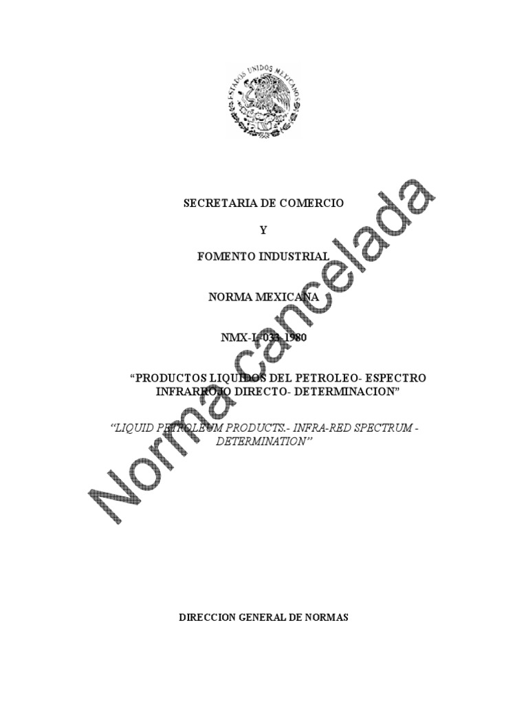 NMX L 033 1980 | PDF | Infrarrojo | Espectro electromagnético