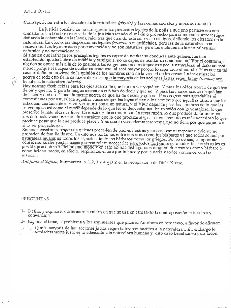 Antifonte El Sofista | PDF