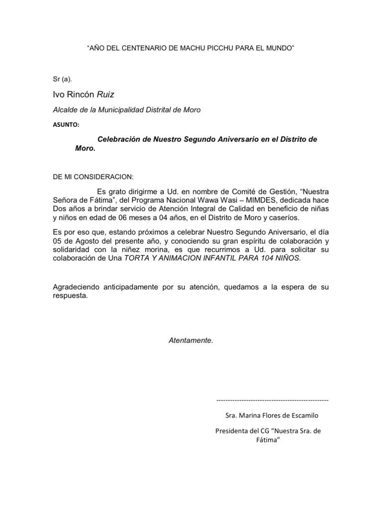 Solicitud Donacion | PDF