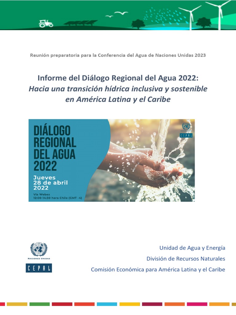 Informe Dialogos Del Agua 2022 1 | PDF | Agua | Sustentabilidad