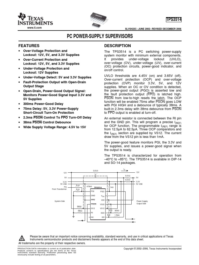 Tps 3514 | PDF | Power Supply | Electrical Engineering