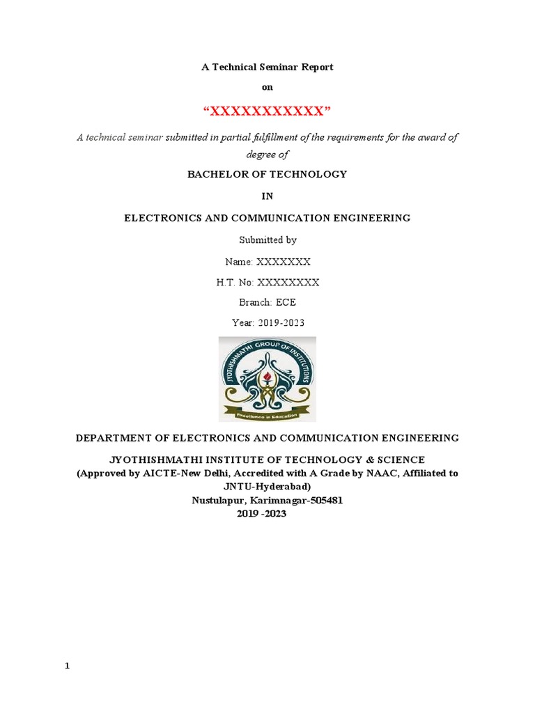 Sample Seminar Report | PDF | Accelerometer | Force