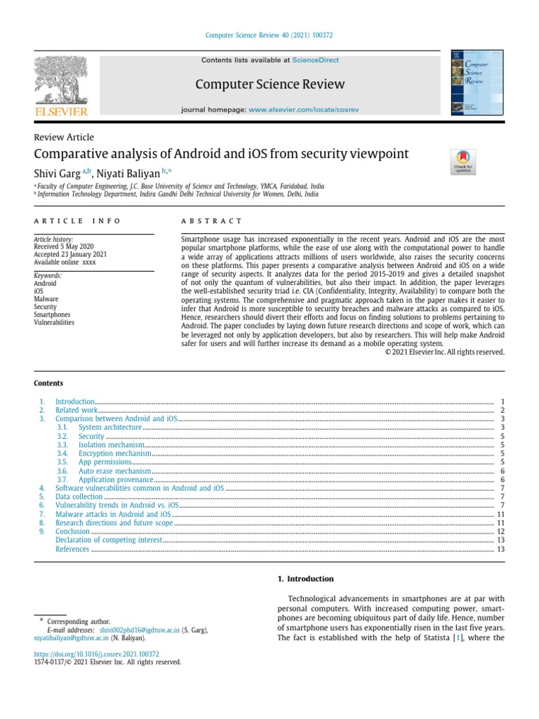 Comparative Ios Android | PDF | Android (Operating System) | Ios