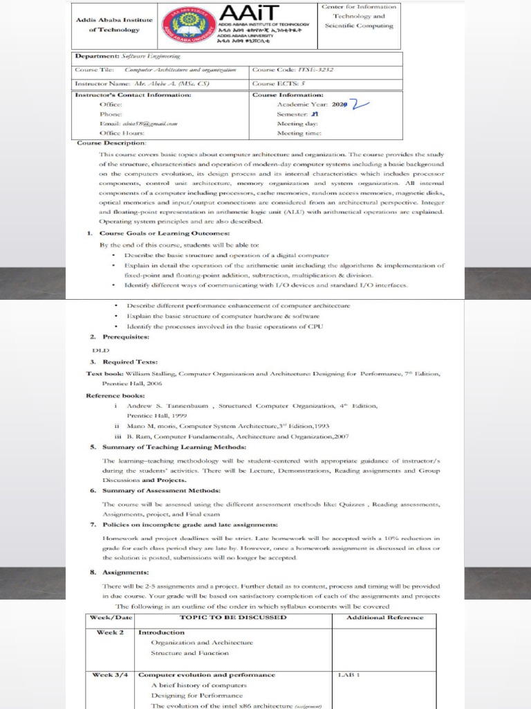 Comp Arch And Org Lec 1 Pdf Central Processing Unit Computer Data Storage
