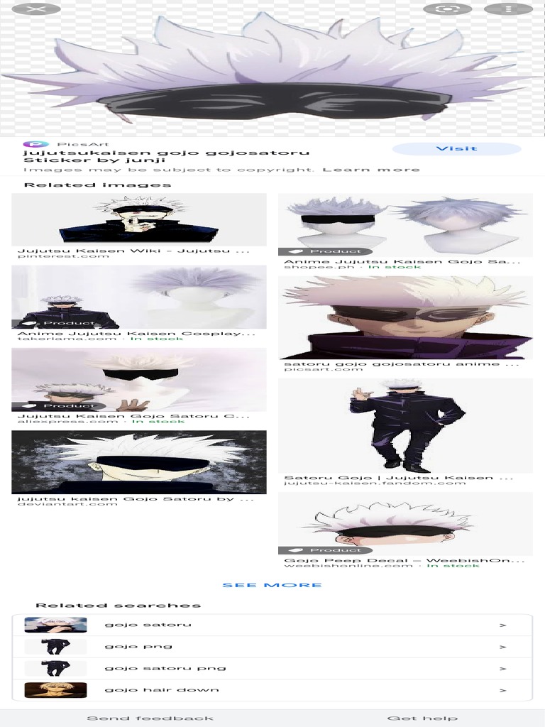 Gojo Hair PNG - Google Search | PDF