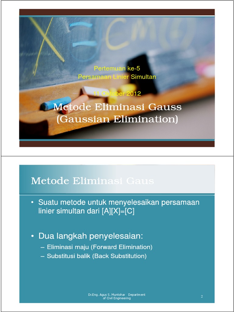 Lect 5 Eliminasi Gaussian | PDF