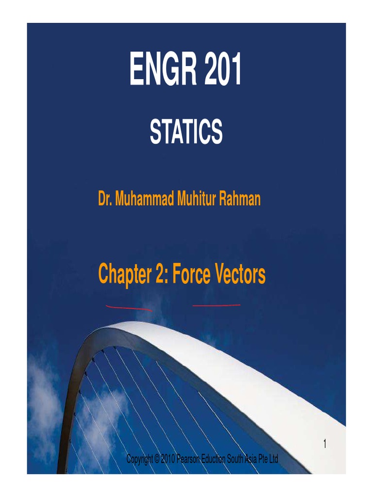 Ch 2 Force Vectors Mmr Sv Pdf Euclidean Vector Cartesian Coordinate System