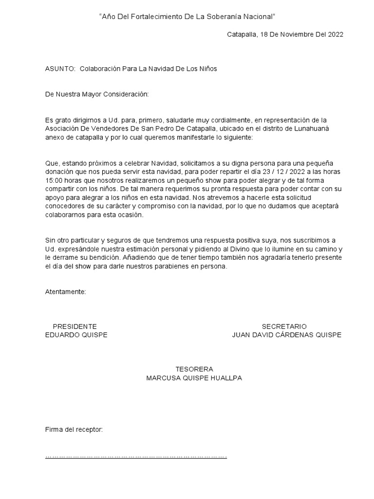 Oficio para Navidad | PDF