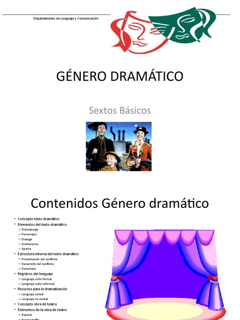 Elementos del Género Dramático | PDF | Teatro | Diálogo