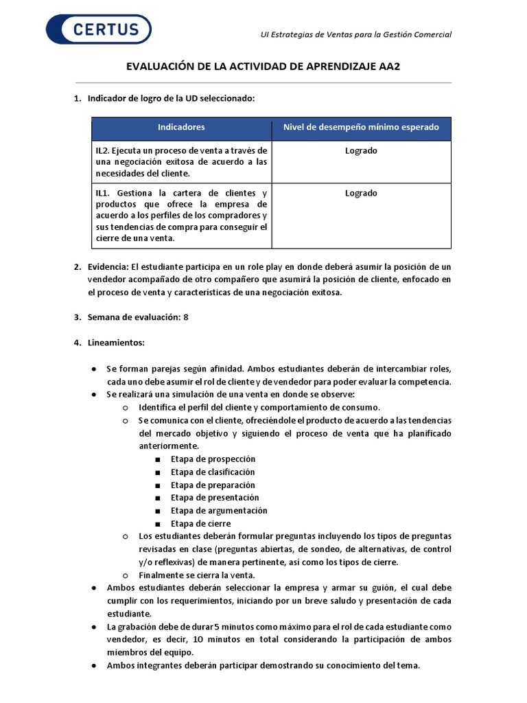 Evaluación de AA2 | PDF | Business | Cliente