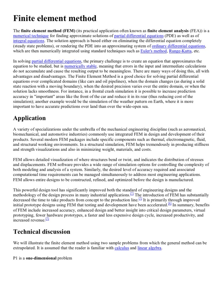 Finite Element Method Helmholtz Pdf Finite Element Method Partial Differential Equation