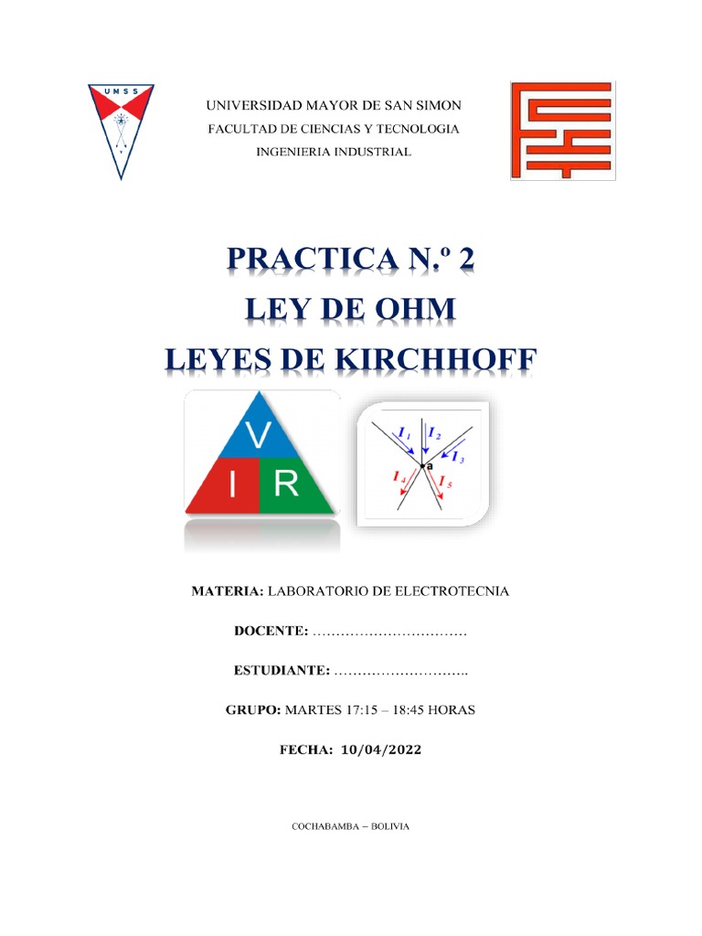 Modelo de Informe Umss Electro | PDF