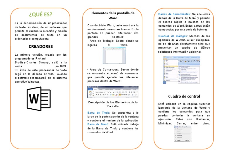 Triptico Ma 1 | PDF | Microsoft Word | Ventana (informática)