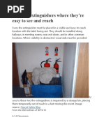 Fire Extinguisher Placement Guidelines | PDF | Triangle | Firefighting