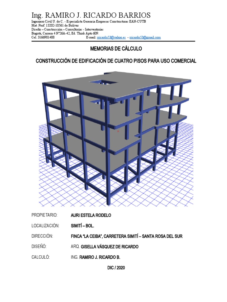 Memorias Auri Estela Rodelo | PDF | Fundación (Ingeniería) | Viga ...