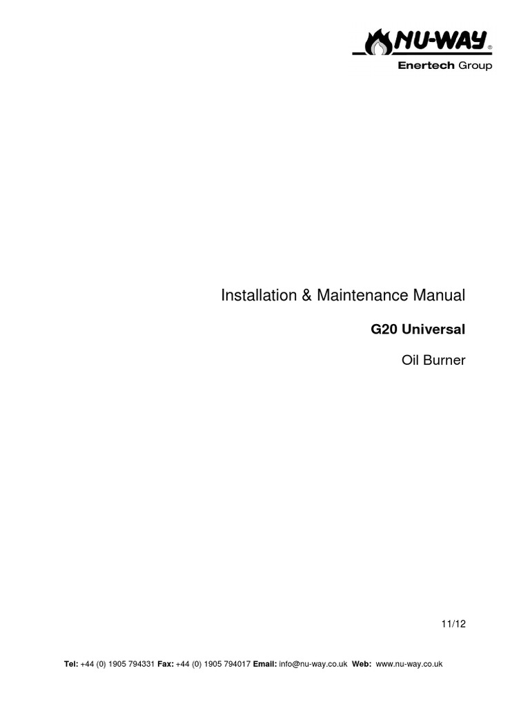 GU20 Manual 2836 | PDF | Thermostat | Pump