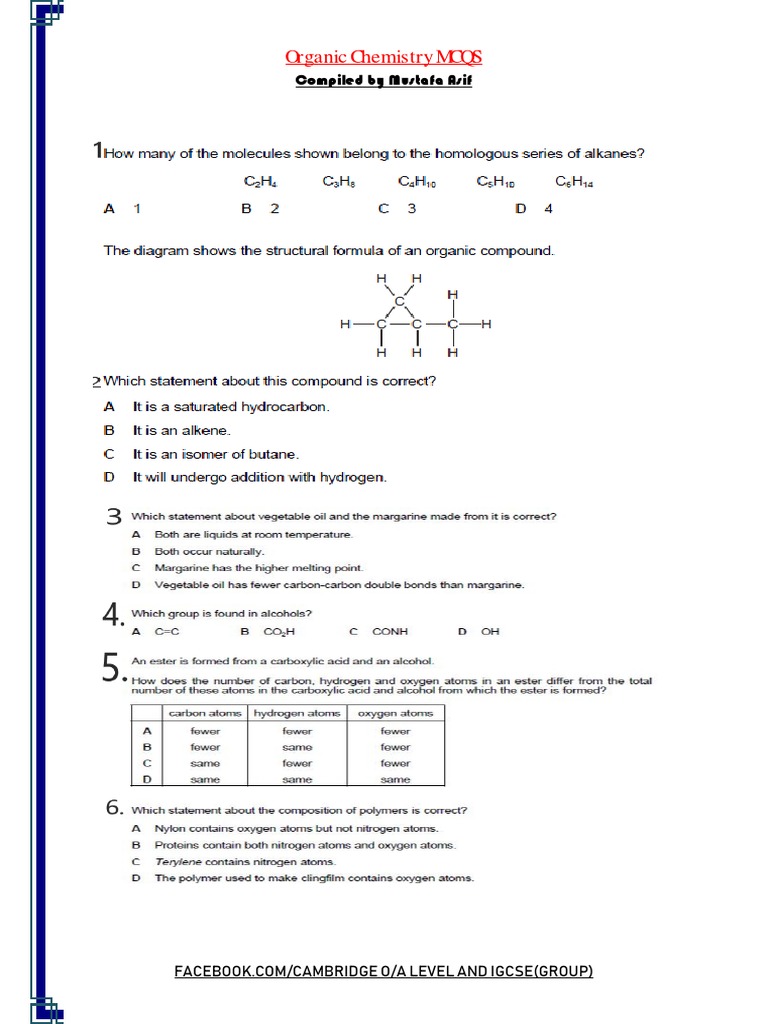 Organic MCQS | PDF
