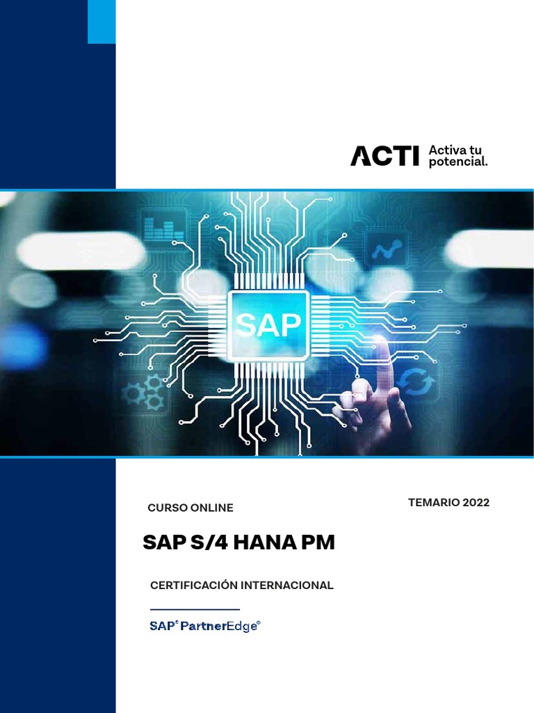 Temario Sap PM Hana | PDF | Planificación | Informática