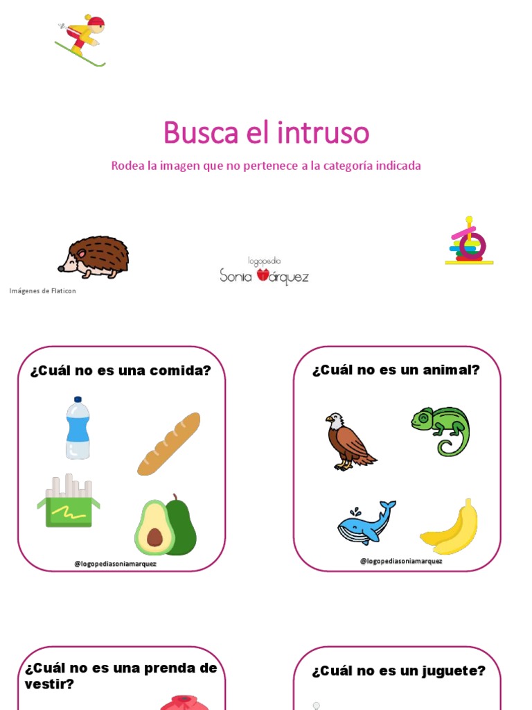 Encuentra el Intruso para Niños | PDF | Relaciones personales, crianza ...