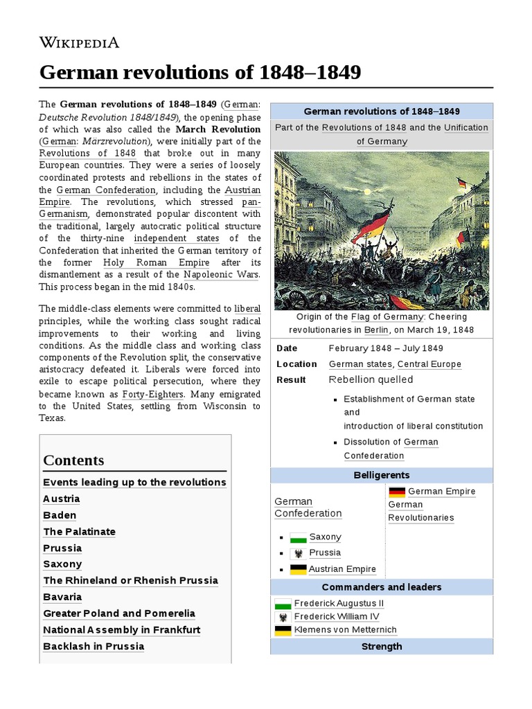 German Revolutions of 1848-1849 | PDF | Government