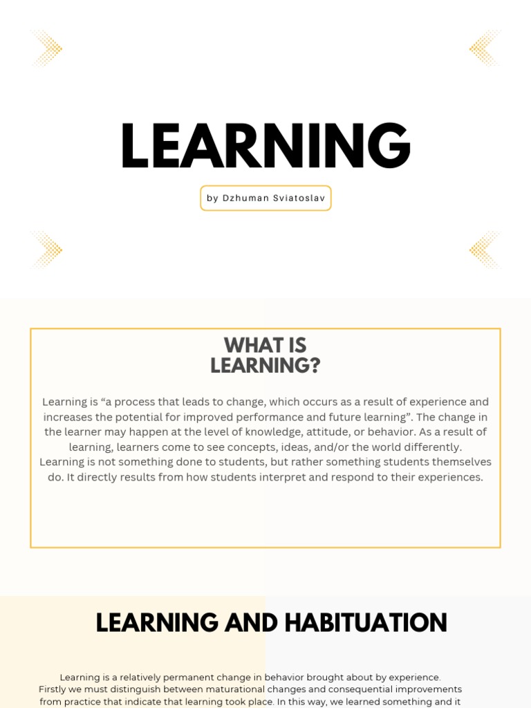 LEARNING | PDF | Classical Conditioning | Learning