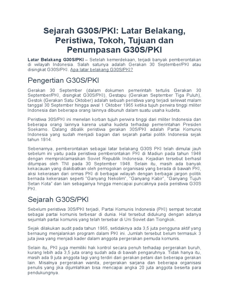 Sejarah G30S | PDF