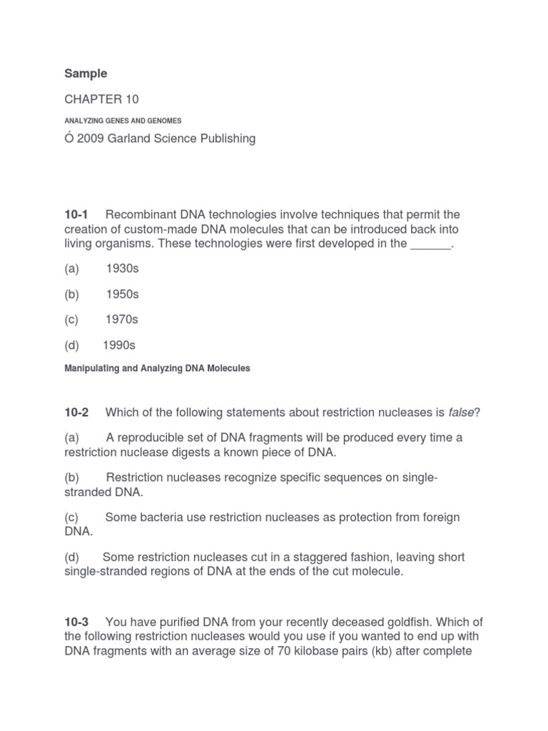 Analyzing DNA Manipulation Techniques: A Review of Recombinant DNA Technologies and Restriction ...