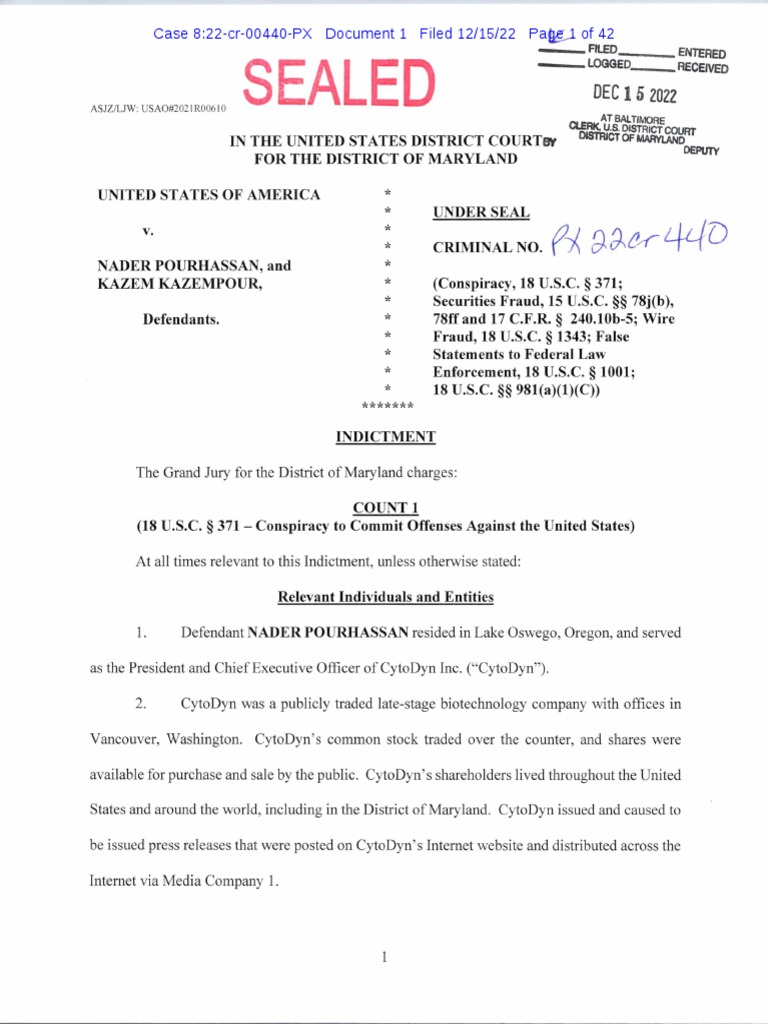 Former CytoDyn CEO and Clinical Trial Associate Indicted For Defrauding ...