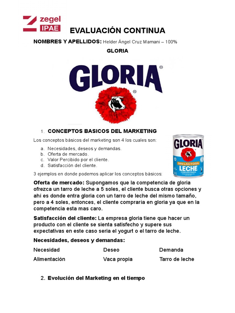 Evaluación Continua Marketing Helder Cruz | PDF | Marketing | Cliente