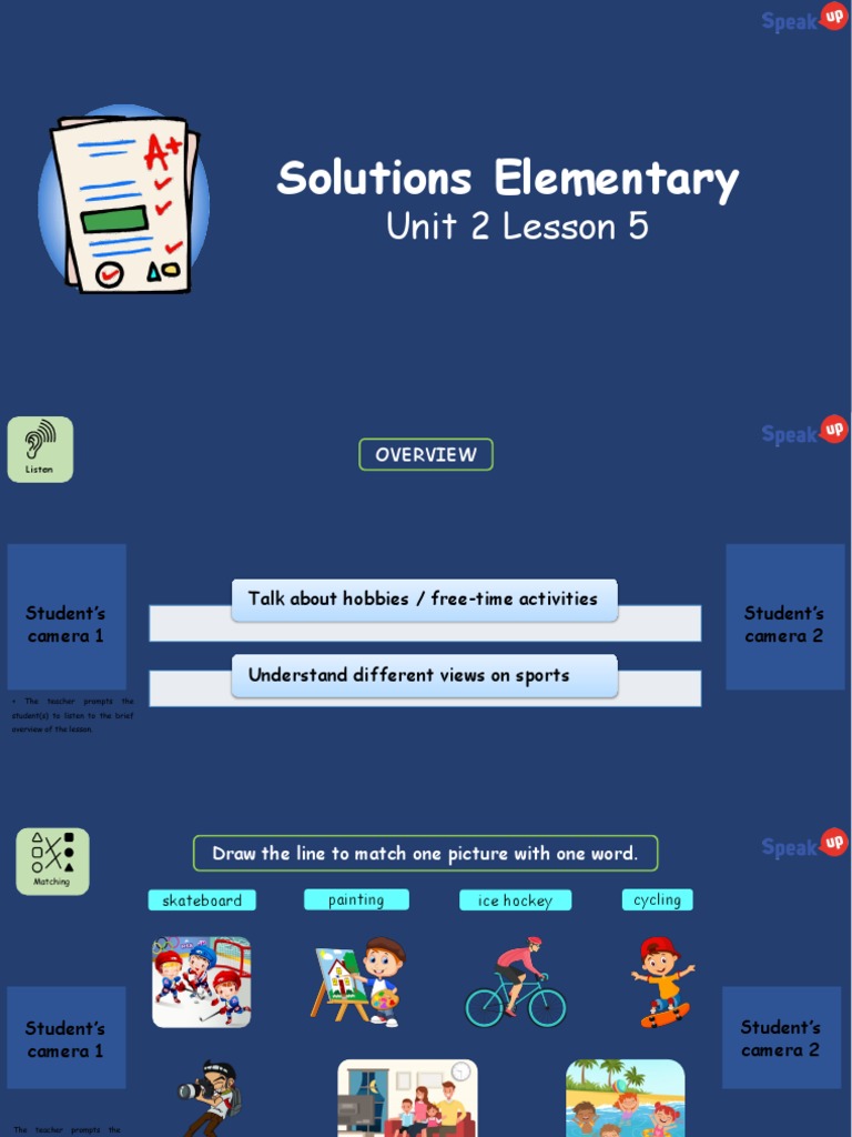 Solutions Elementary Unit 2 Lesson 5 | PDF
