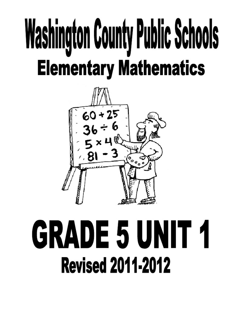 Grade 5 Unit 1 2011-2012 FINAL | PDF | Fraction (Mathematics ...