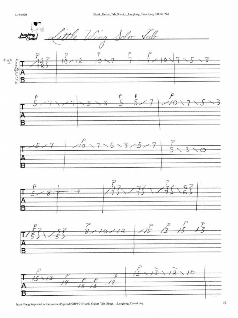 Little Wing Solo Tabs | PDF