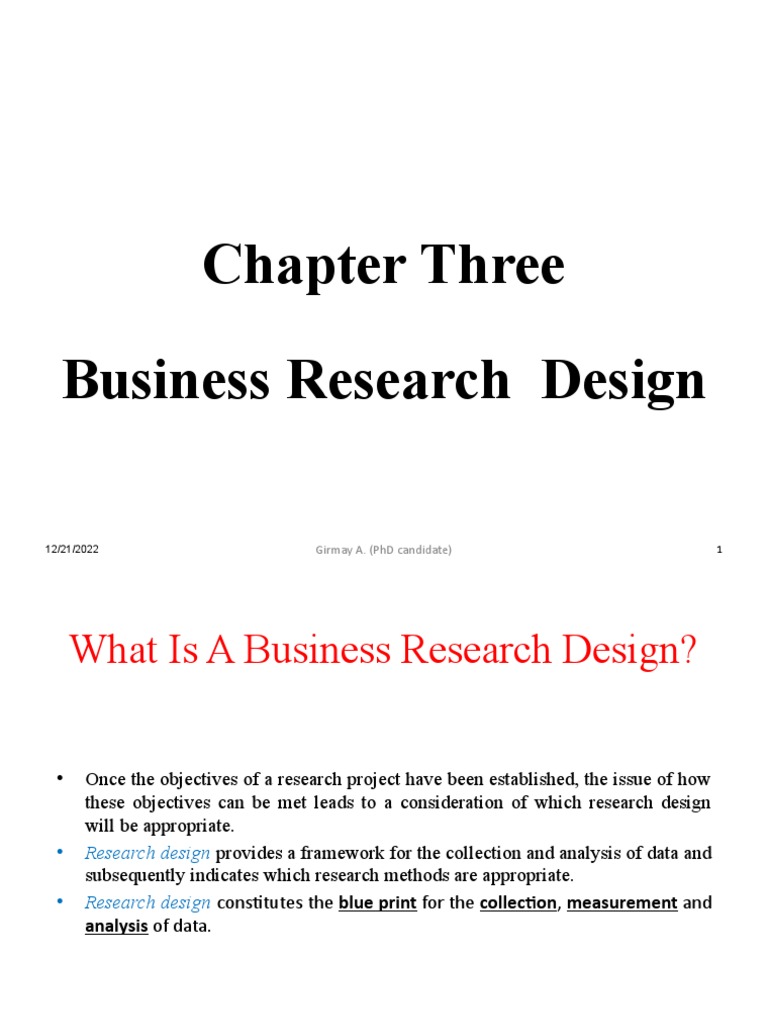 Chapter 3 Research Designe | PDF | Experiment | Statistics