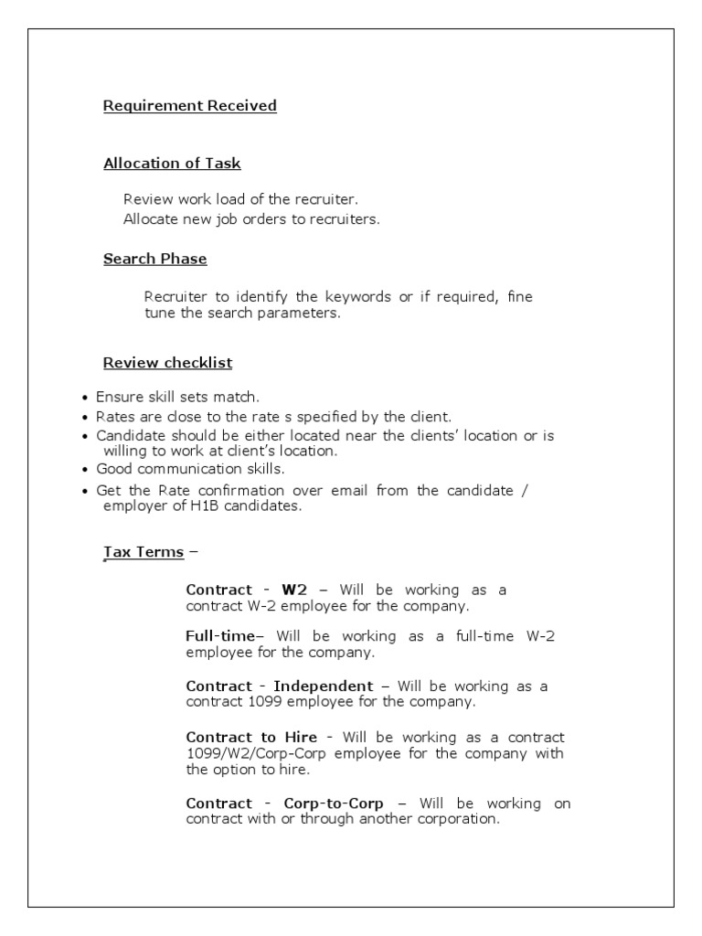 Reviewing Recruitment Requirements and Allocating Job Orders | PDF ...