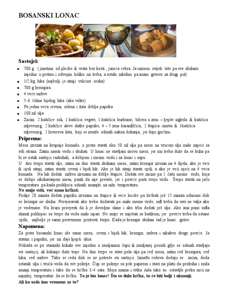 Bosanski Lonac | PDF