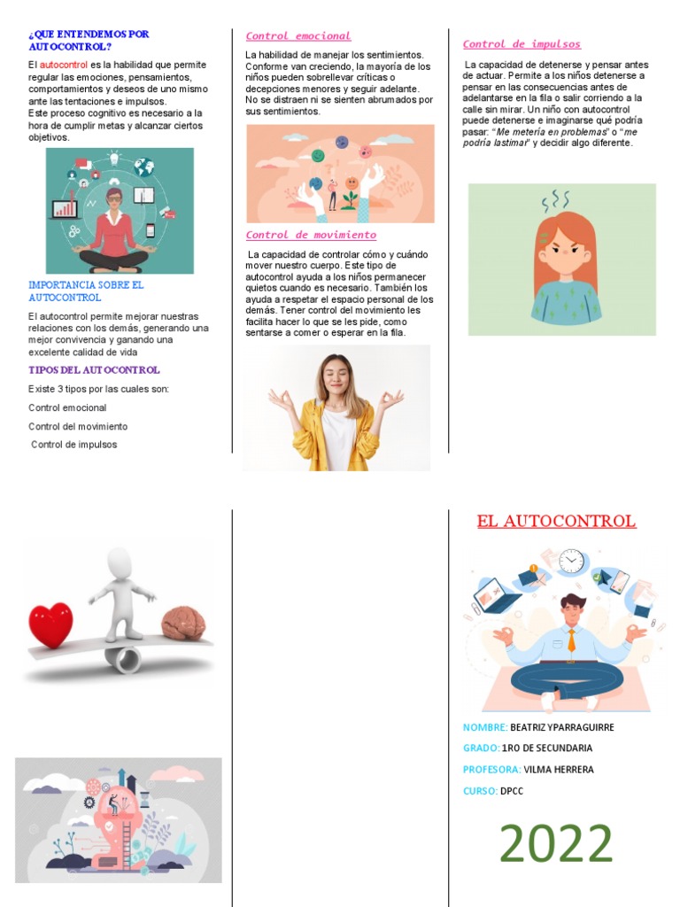 Que Entendemos Por Autocontrol | PDF