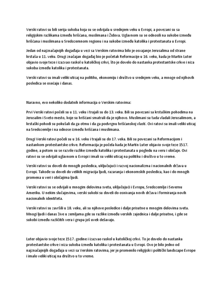 Verski Ratovi | PDF