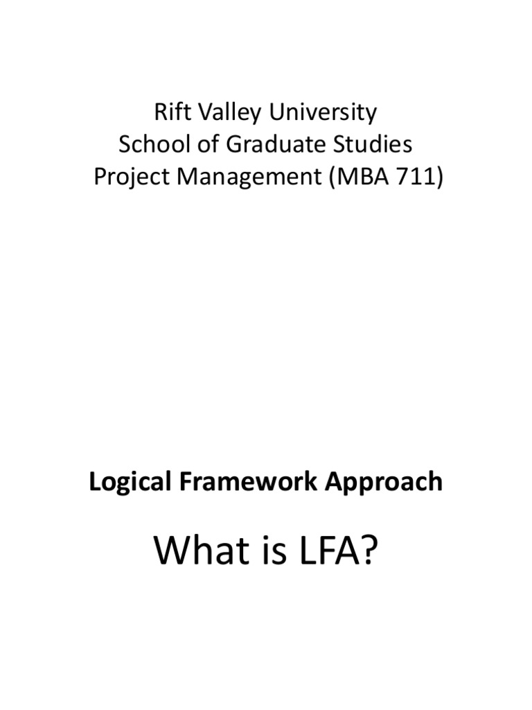 Chapter 2 LFA | PDF | Evaluation | Project Management