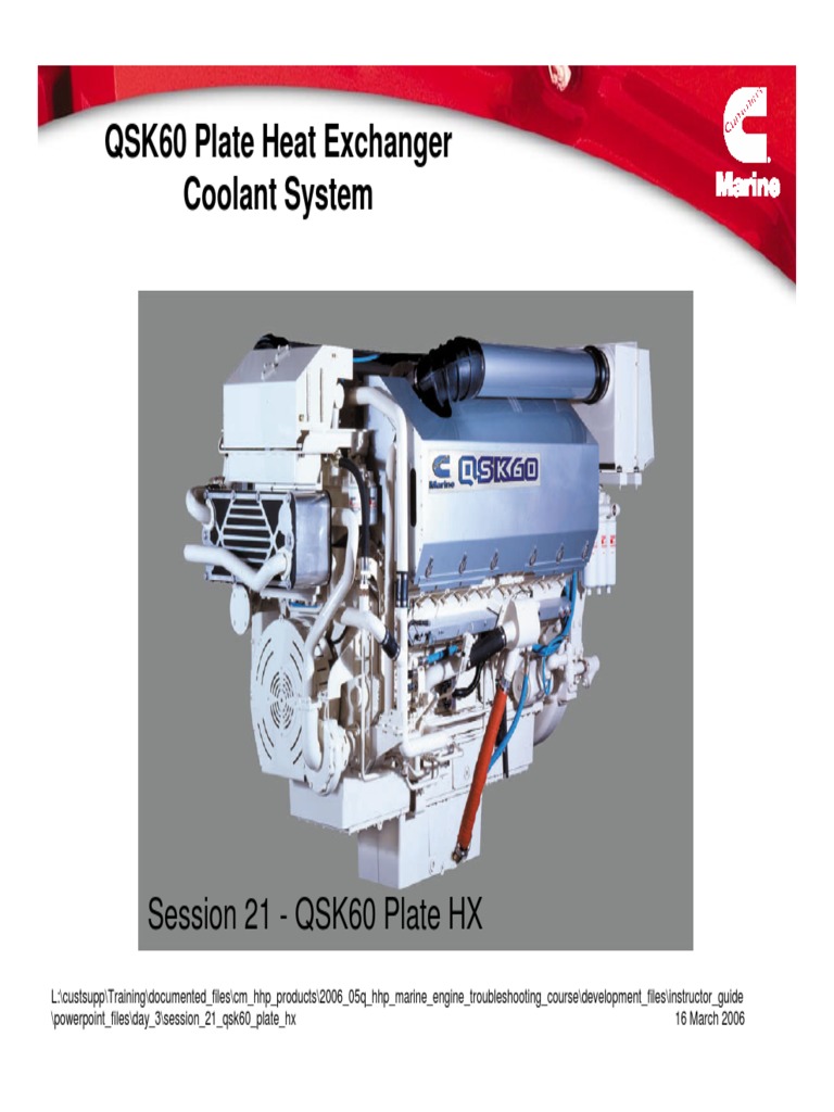 Session 21 Qsk60 Plate HX (Compatibility Mode) | PDF | Heat Exchanger ...