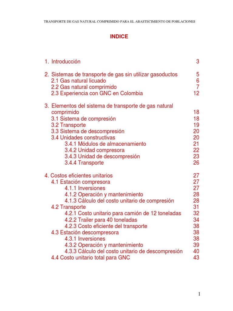 Gas Natural Comprimido | PDF | Gas natural licuado | Transporte por tubería