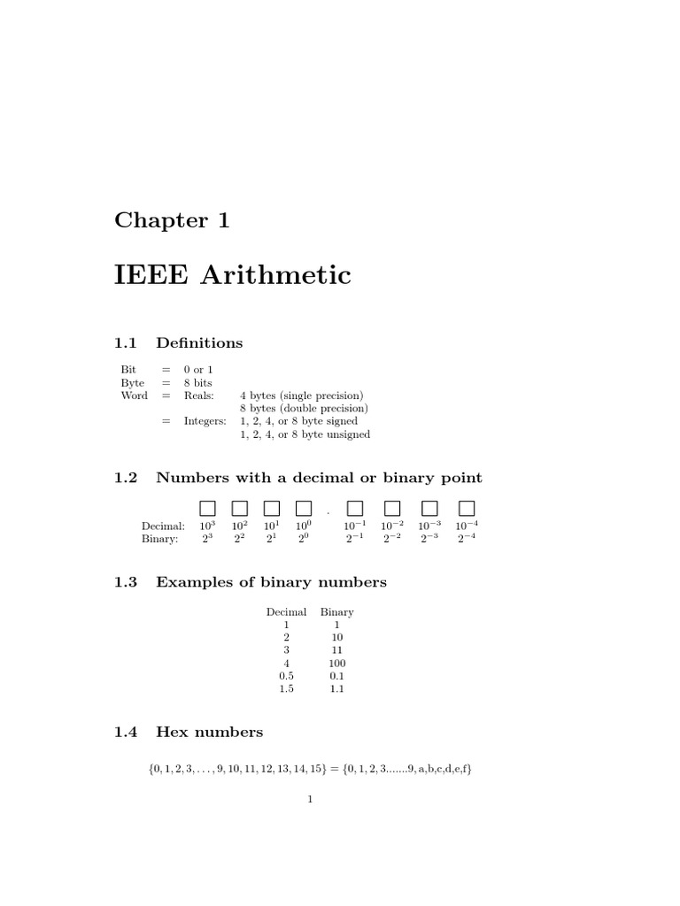 IEEE Arithmetic | PDF | Theoretical Computer Science | Computing IEEE Arithmetic | PDF | Theoretical Computer Science | Computing