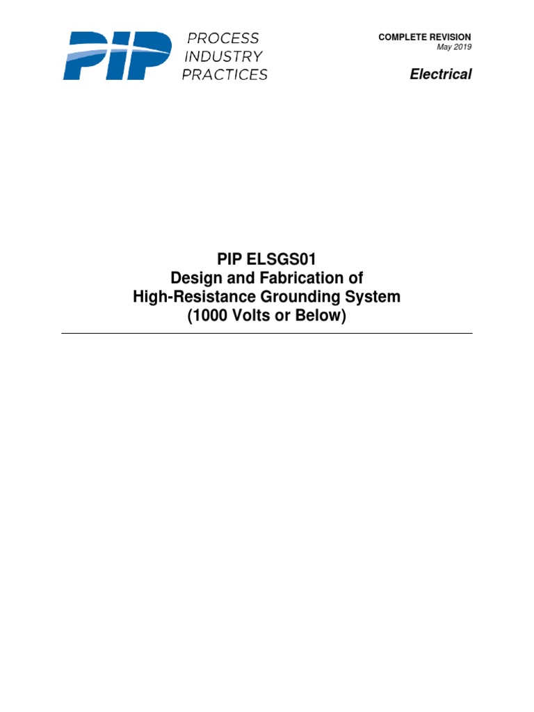 Design and Fabrication of High-Resistance Grounding Systems (1000 Volts ...