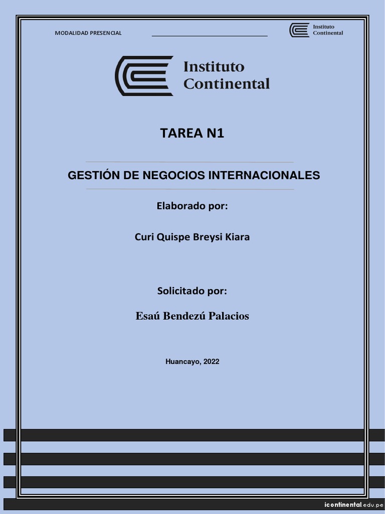 Tarea N1 Gestion de Negocios | PDF