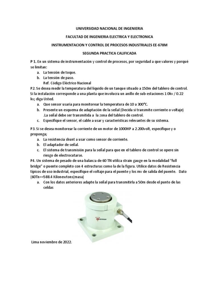 PC2 Instrumentacion y Control | PDF
