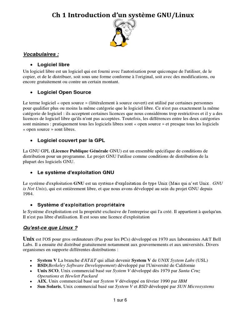 Support de Cours S51 - S52 | PDF | Distribution Linux | Logiciel gratuit