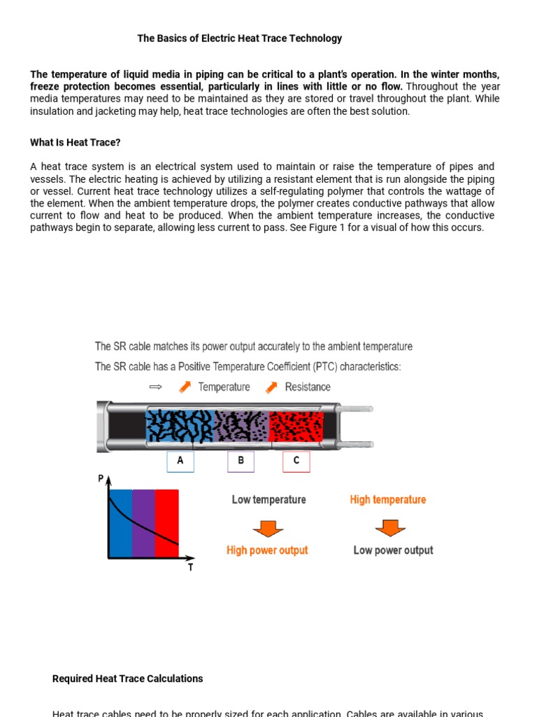 The Basics of Electric Heat Trace Technology | PDF | Energy Technology ...
