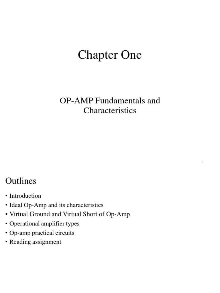 Chapter One | PDF | Operational Amplifier | Amplifier