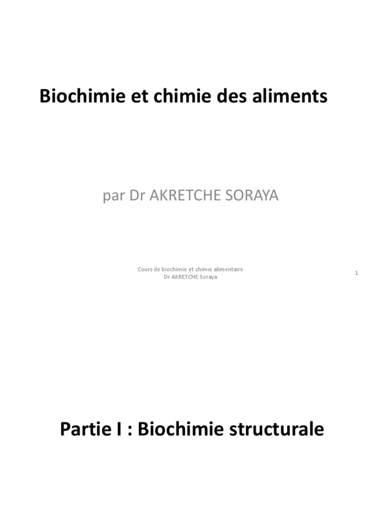 Cours 1 Partie I | PDF | Structure de la protéine | Feuillet bêta