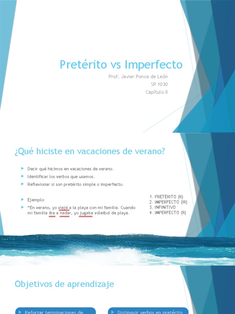 Uso del Pretérito e Imperfecto | PDF | Verbo | Gramática